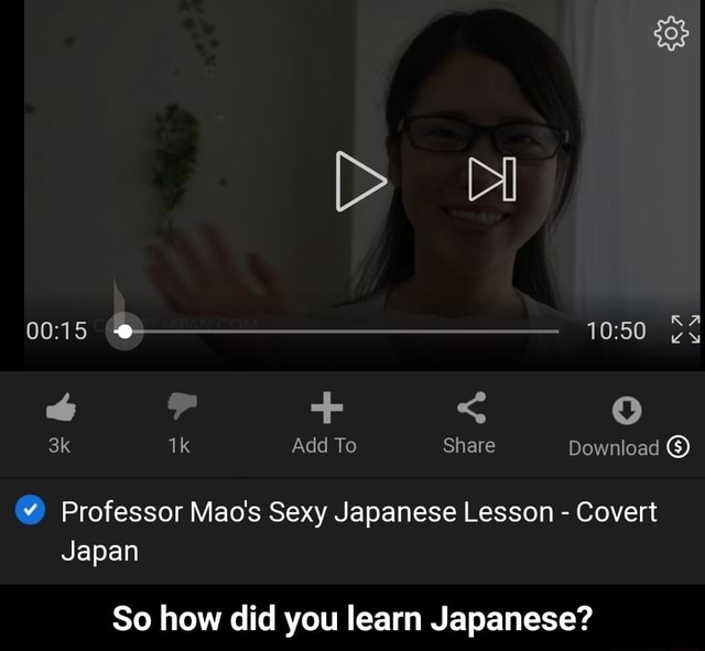 Learn Japanese? # Professor Mao's Sexy Japanese Lesson - Covert Japan ...