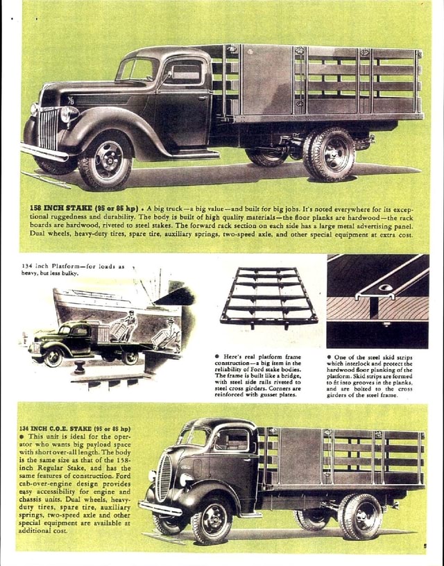 158 INCH STARE (95 or 85 hp) A big truck -a big -and built for big jobs ...