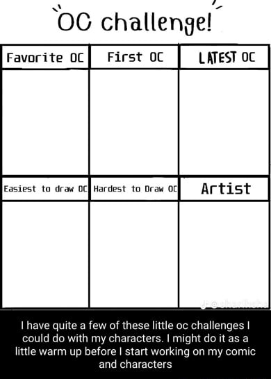 OG challenge! First ac Easiest to draw OC Hardest to Draw Artist Ihave ...