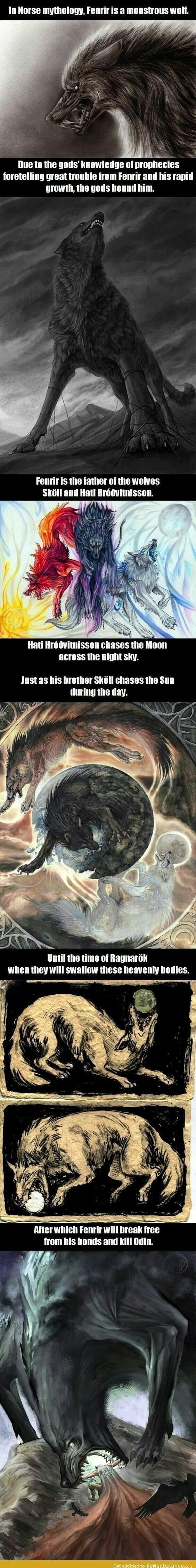 In Norse mythology, Fenrir is a monstrous wolf. Due to the gods ...