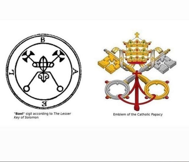 "Bael" sigil according to The Lesser Emblem of the Catholic Papacy Key ...
