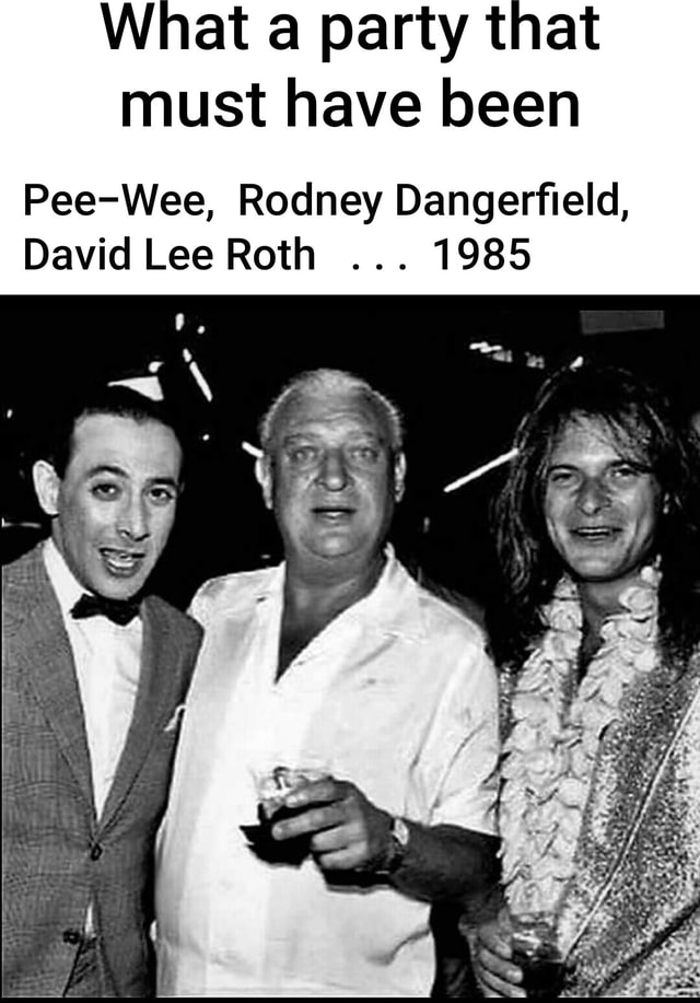 What a party that must have been Pee-Wee, Rodney Dangerfield, David Lee ...
