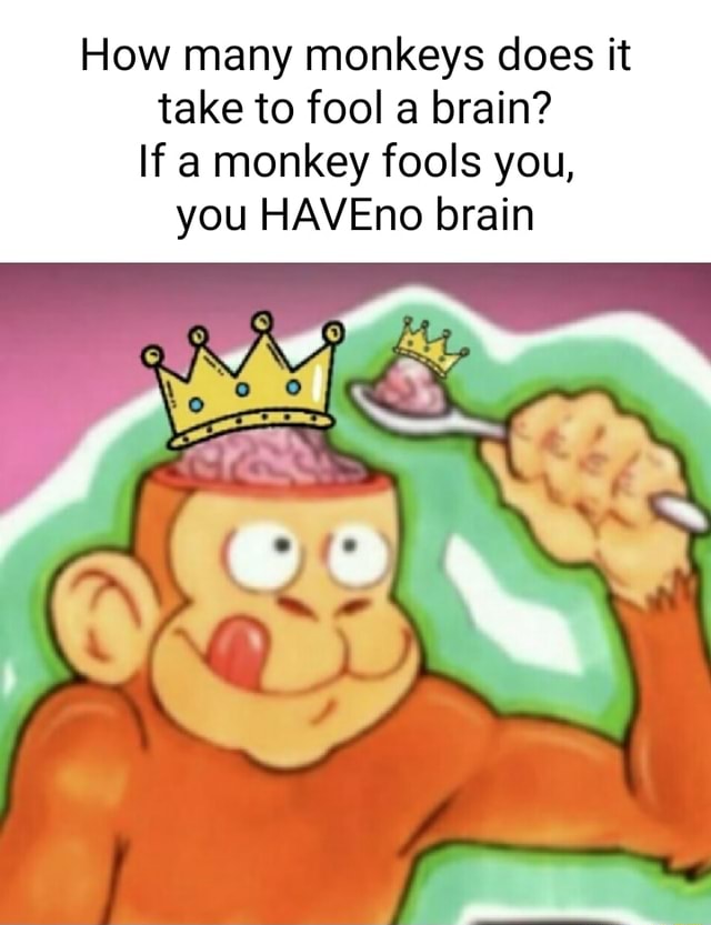 How many monkeys does it take to fool a brain? If a monkey fools you ...