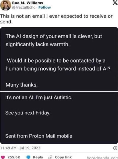 Send. Follow This is not an email I ever expected to receive or The Al ...