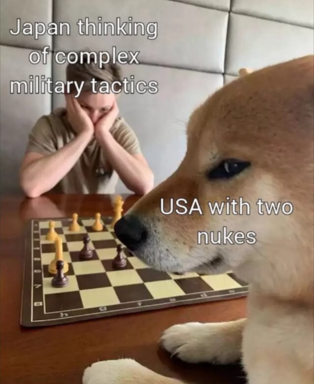Japan thinking complex military tacties USA with two nukes - iFunny