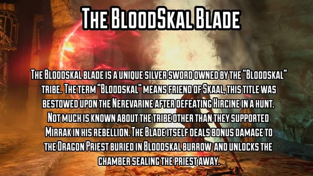 THE BLOODSKAL BLADE THE BLOODSKAL BLADE IS A UNIQUE SILVER SWORD DWNED ...