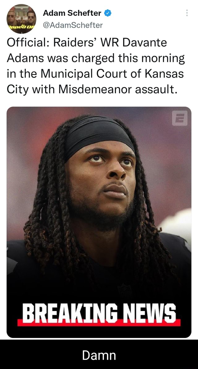 Adam Schefter @AdamSchefter Official: Raiders' WR Davante Adams was ...