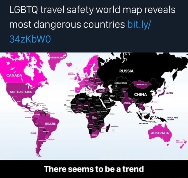 LGBTQ travel safety world map reveals most dangerous countries bit. ly ...