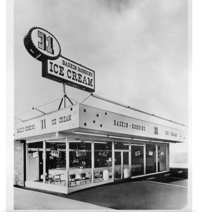 One of the first Baskin Robbins built in 1953 by Burton Baskin and ...