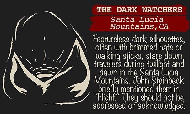 THE DARK WATCHERS Santa Lucia Mountains,CA Featurelege dark silhouettes ...