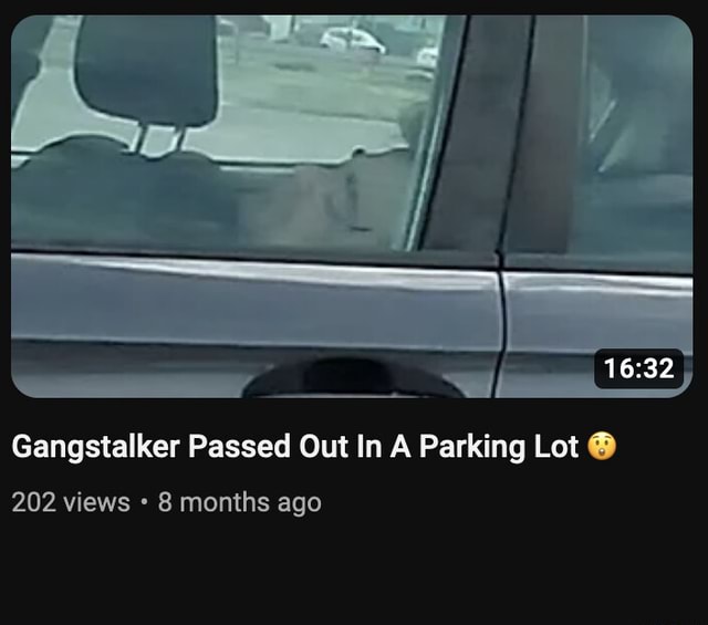 Gangstalker Passed Out In A Parking Lot 202 views 8 months ago - iFunny