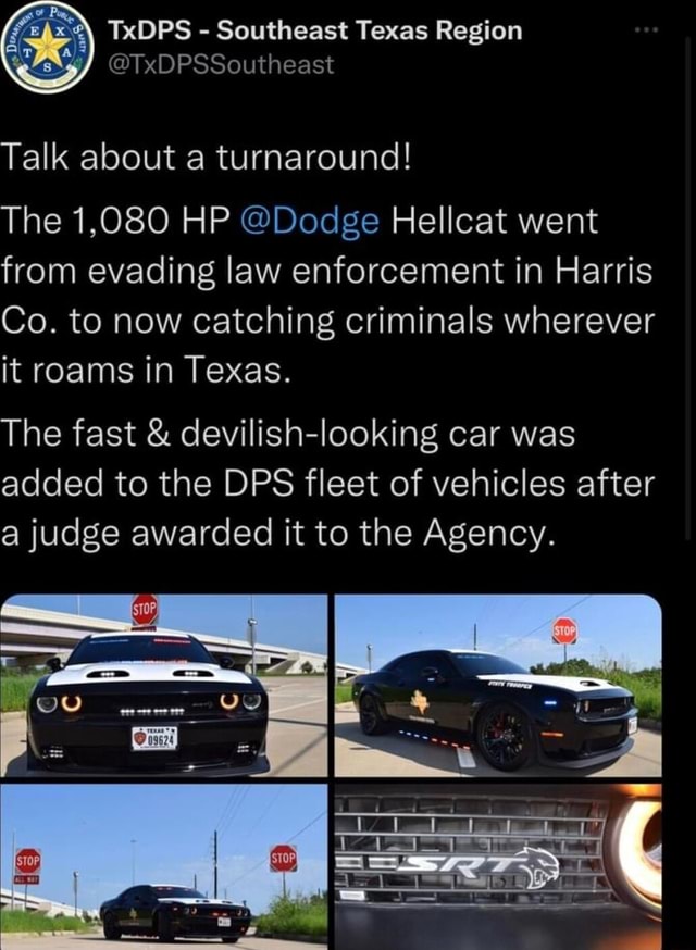 TxDPS - Southeast Texas Region aTxDPSSoutheast Talk about a turnaround ...