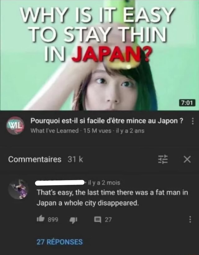 WHY IS IT BL TO STAY THIN IN JAP, Pourquoi est-il si facile d'tre mince ...