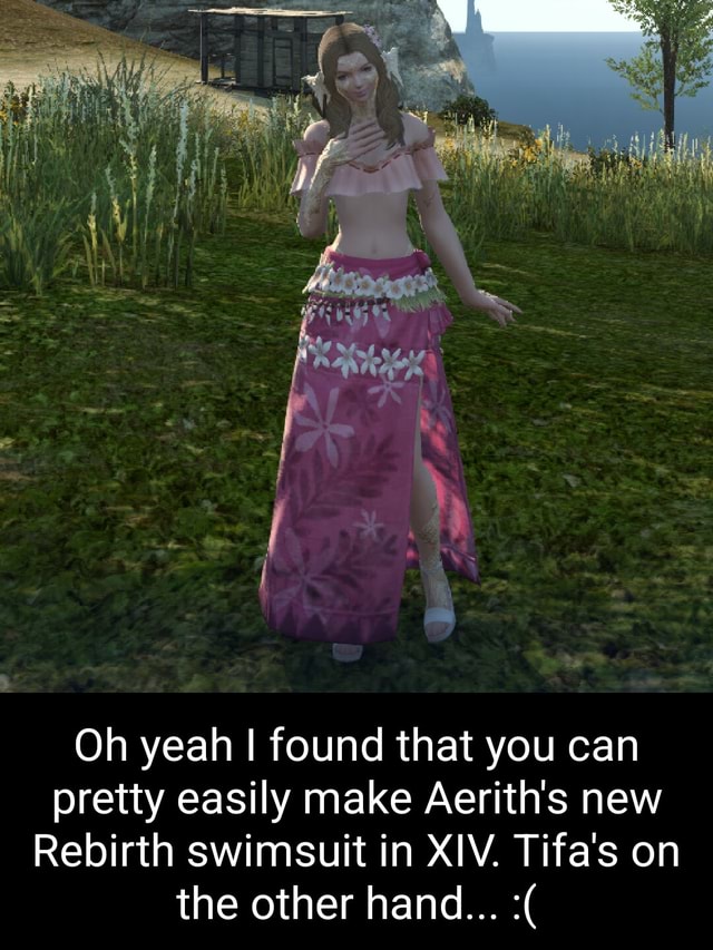 WANG Oh yeah I found that you can pretty easily make Aerith's new ...