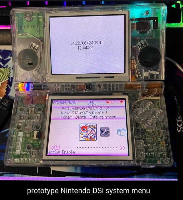 2022 SYSTEM MENU IDE I Kenami Digital Entertainnent, prototype Nintendo ...