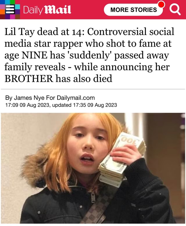 MORE STORIES Lil Tay dead at 14: Controversial social media star rapper ...