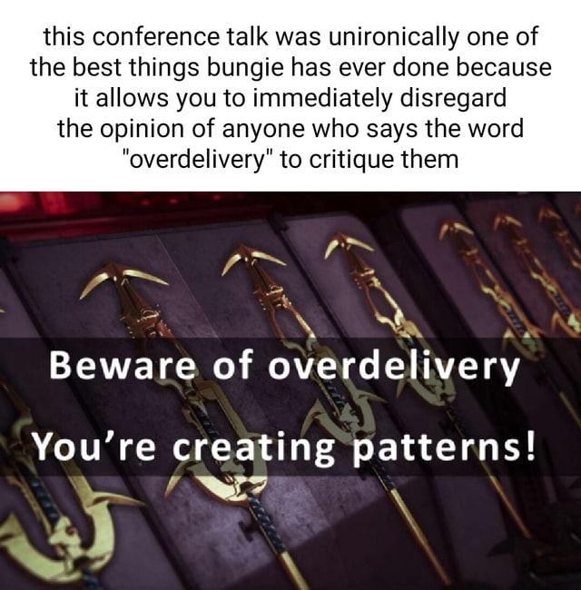 This conference talk was unironically one of the best things bungie has ...