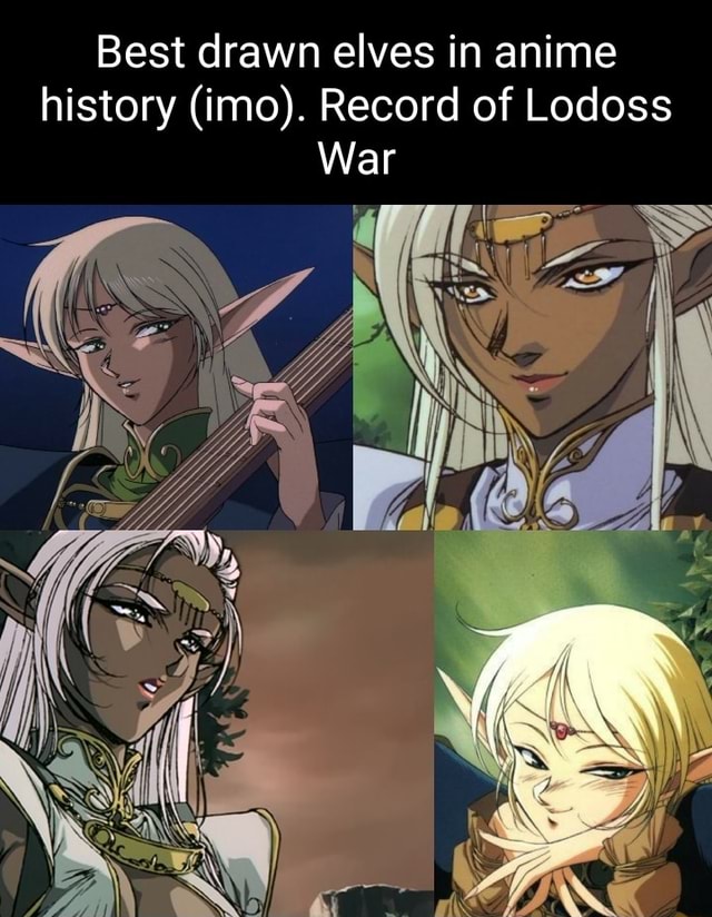 Best drawn elves in anime history (imo). Record of Lodoss War - iFunny