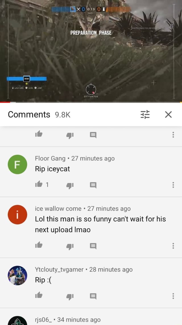 Floor Gang 27 minutes ago Rip iceycat ice wallow come 27 minutes ago ...