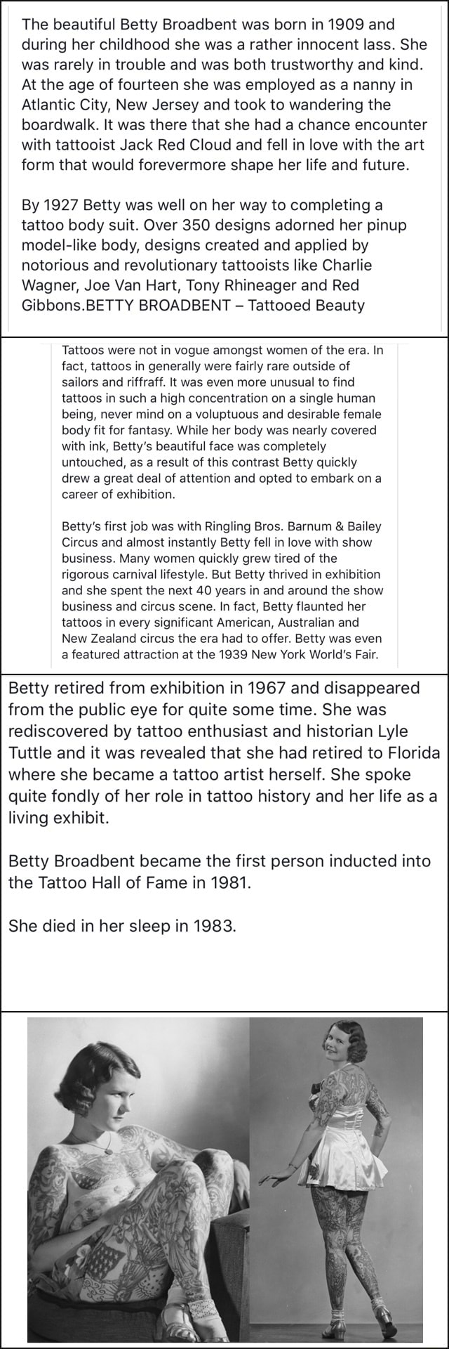 The beautiful Betty Broadbent was born in 1909 and during her childhood ...