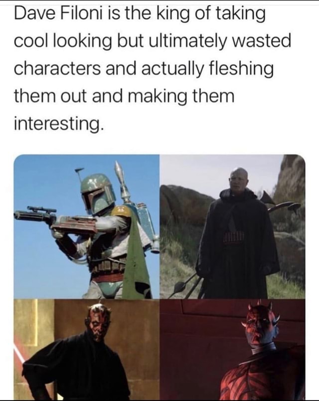 Dave Filoni is the king of taking cool looking but ultimately wasted ...