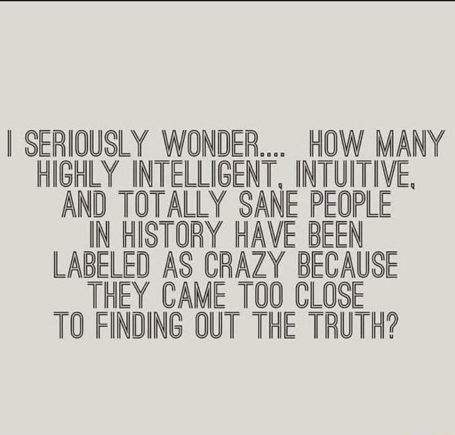 I SERIOUSLY WONDER.... HOW MANY HIGHLY _INTELLIGENT, INTUITIVE. AND ...