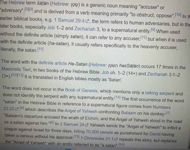 Hebrew term Satan (Hebrew: is a generic noun meaning " and is derived ...