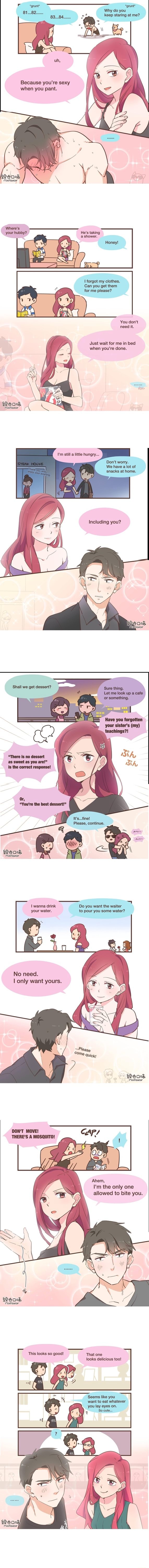 Why do you keep staring at me? Because you're sexy when you pant. Where ...