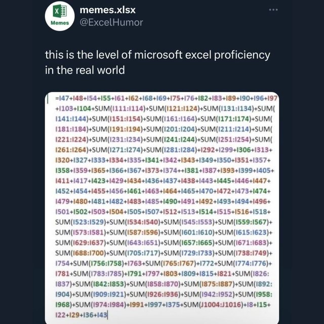 Memes this is the level of microsoft excel proficiency in the real ...