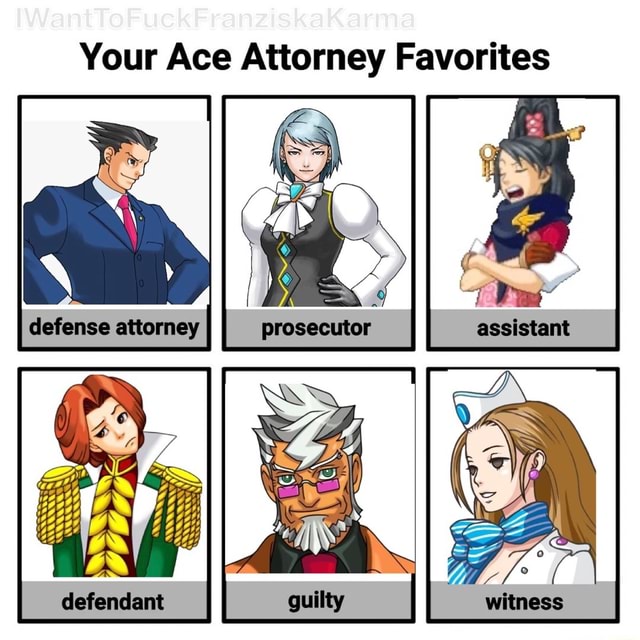 Tes Your Ace Attorney Favor assistant defense attorney SSS AS defendant ...