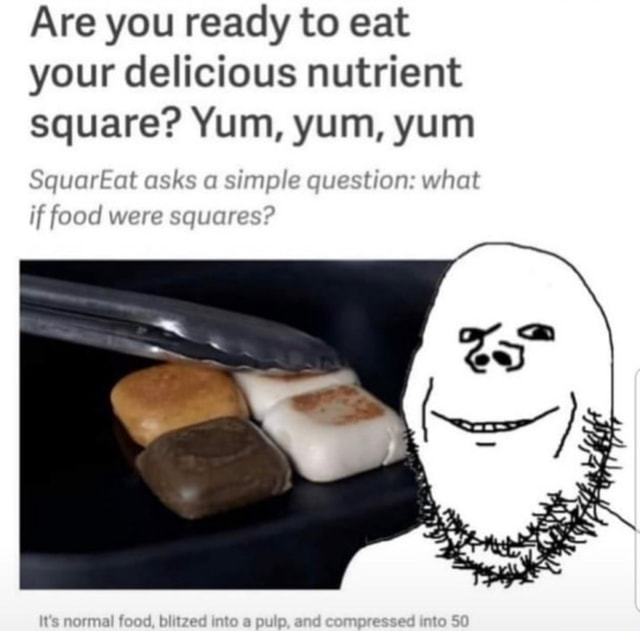 Are you ready to eat your delicious nutrient square? Yum, yum, yum ...