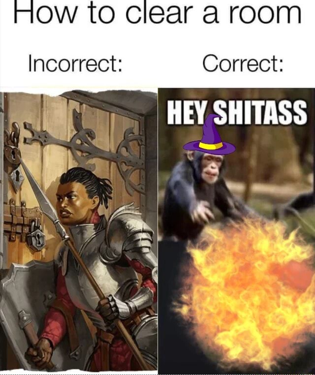 Ow to clear a room Incorrect: Correct: HEY SHITASS - iFunny