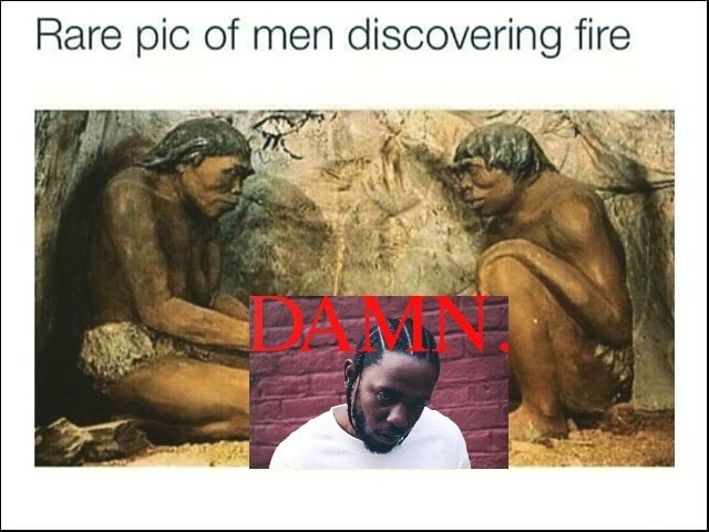 Rare pic of men discovering fire - iFunny