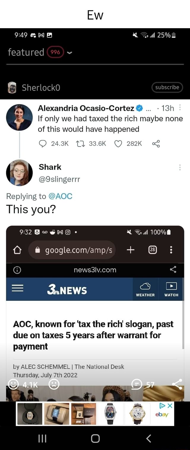 Featured 6 SherlockO ll 25% Alexandria Ocasio-Cortez @ If only we had ...