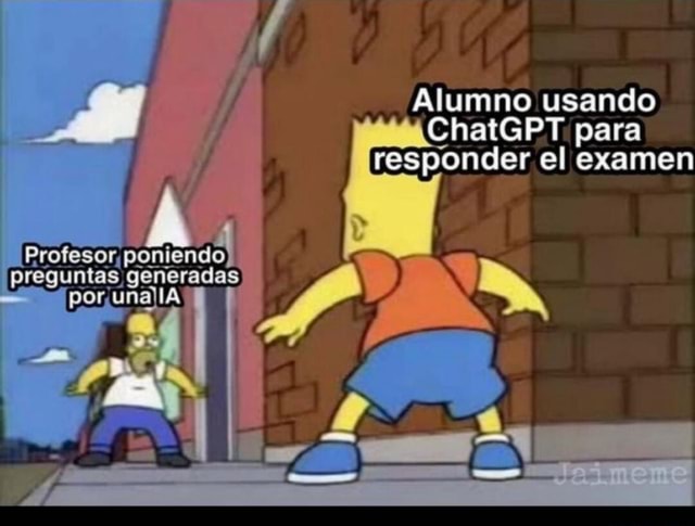 Alumno usando ChatGPT para responder el examen preguntas, generadas ...