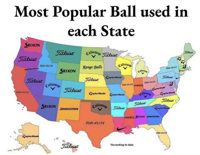 Most Popular Ball used in each State - iFunny