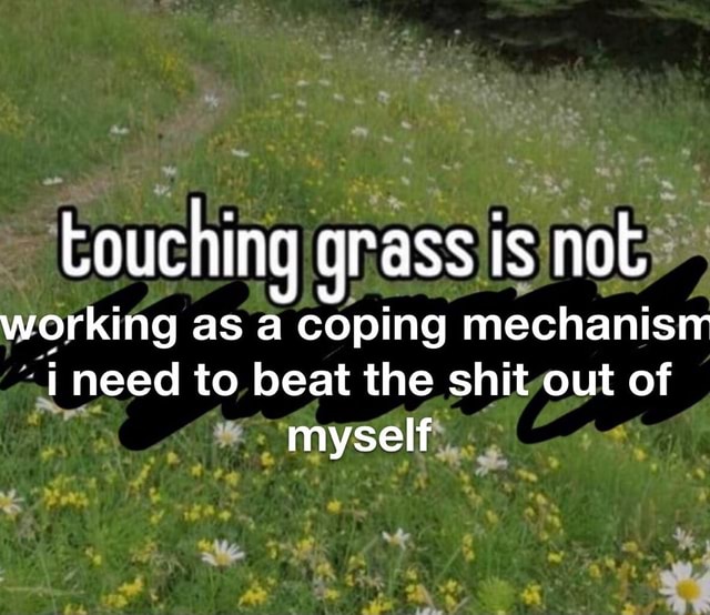 Couching grass is not working as a coping mechanisir I need to beat the ...
