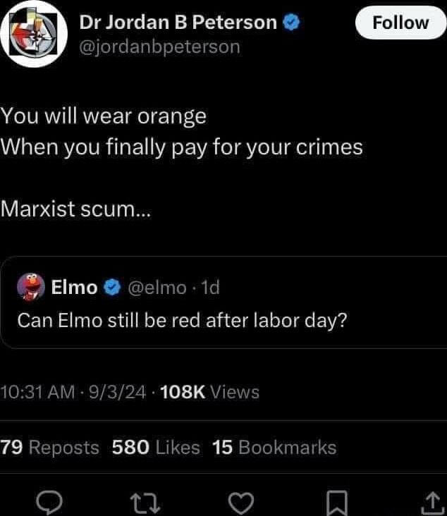 @jordanbpeterson Dr Jordan B Peterson @ You will wear orange When you ...