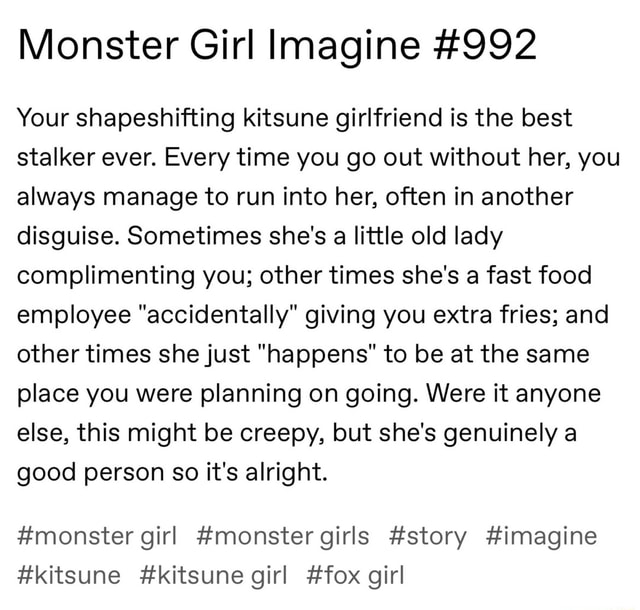 Monster Girl Imagine #992 Your shapeshifting kitsune girlfriend is the ...