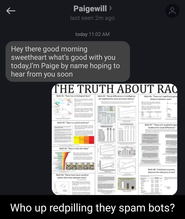 & Paigewill " last seen ago today AM Hey there good morning sweetheart ...