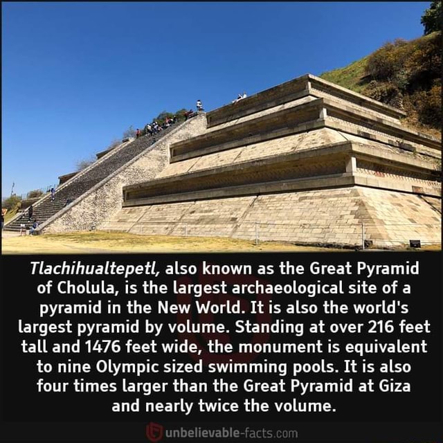 Tlachihualtepetl, also known as the Great Pyramid of Cholula, is the ...