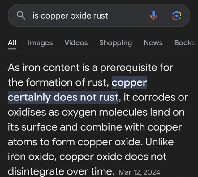 Is copper oxide rust All Images Videos Shopping News Book As iron ...
