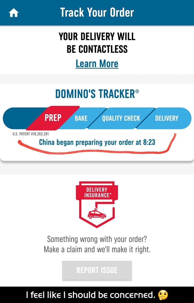 Track Your Order YOUR DELIVERY WILL BE CONTACTLESS Learn More DOMINO'S ...