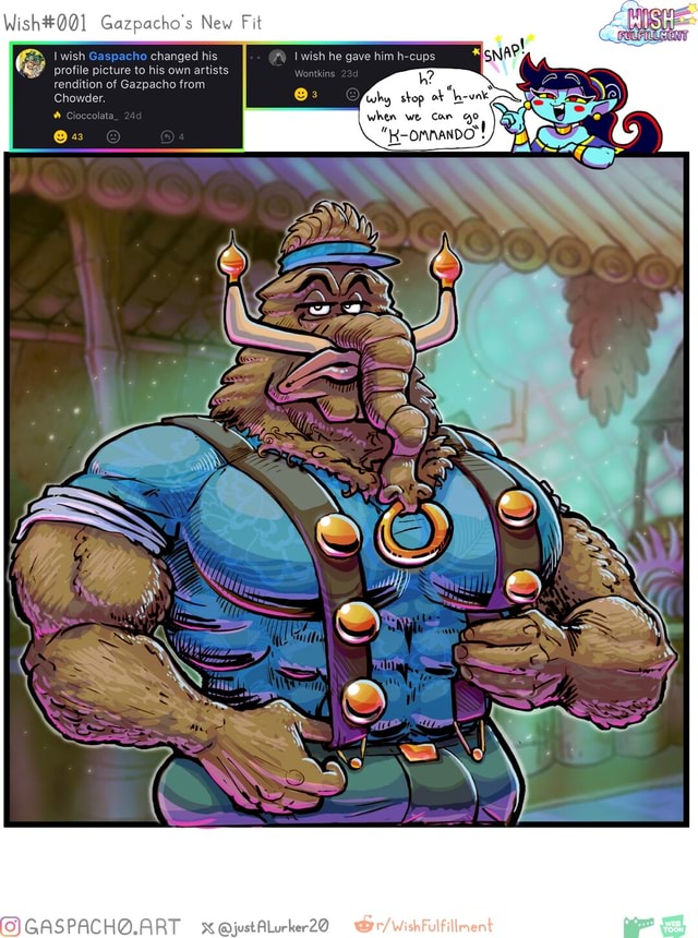 Gazpacho's New Fit changed his profile picture to his own artists ...