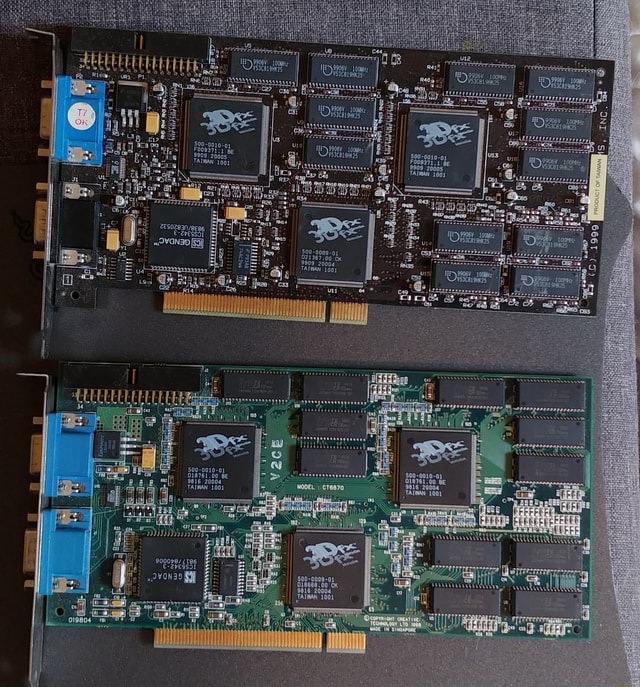 Came across my old Voodoo 2 video cards. These cards redefined graphics ...