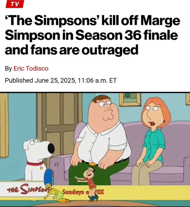 'The Simpsons kill off Marge Simpson in Season 36 finale and fans are ...