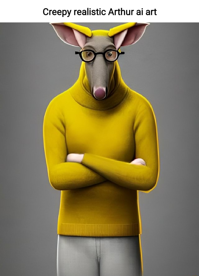 Creepy realistic Arthur ai art - iFunny