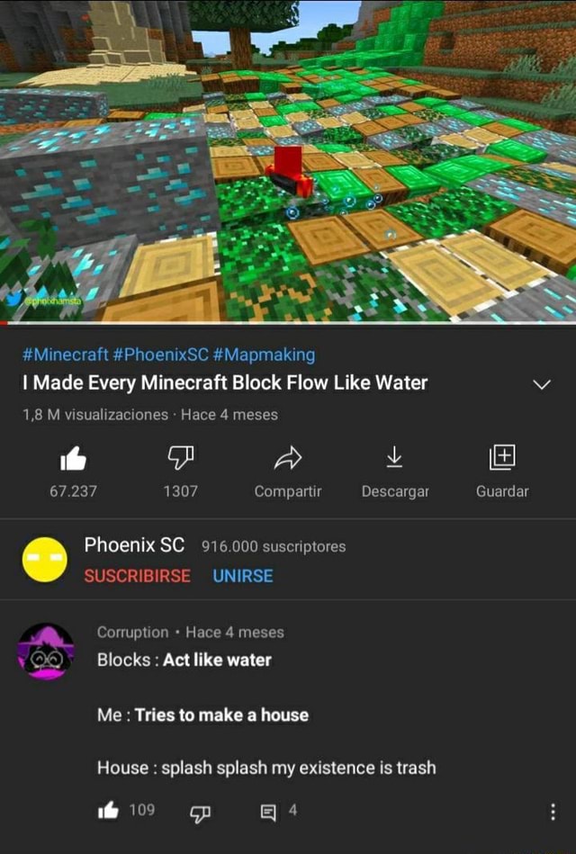 #Minecraft #PhoenixSC #Mapmaking I Made Every Minecraft Block Flow Like ...