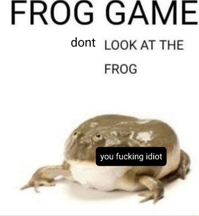 FROG GAME dont LOOK AT THE FROG you fucking idiot - iFunny