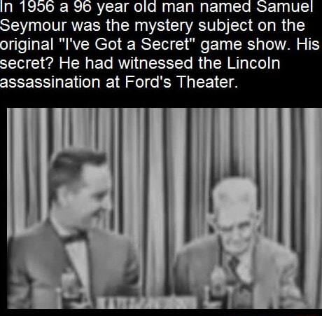 In year old man named samuel Seymour was the mystery subject on the ...